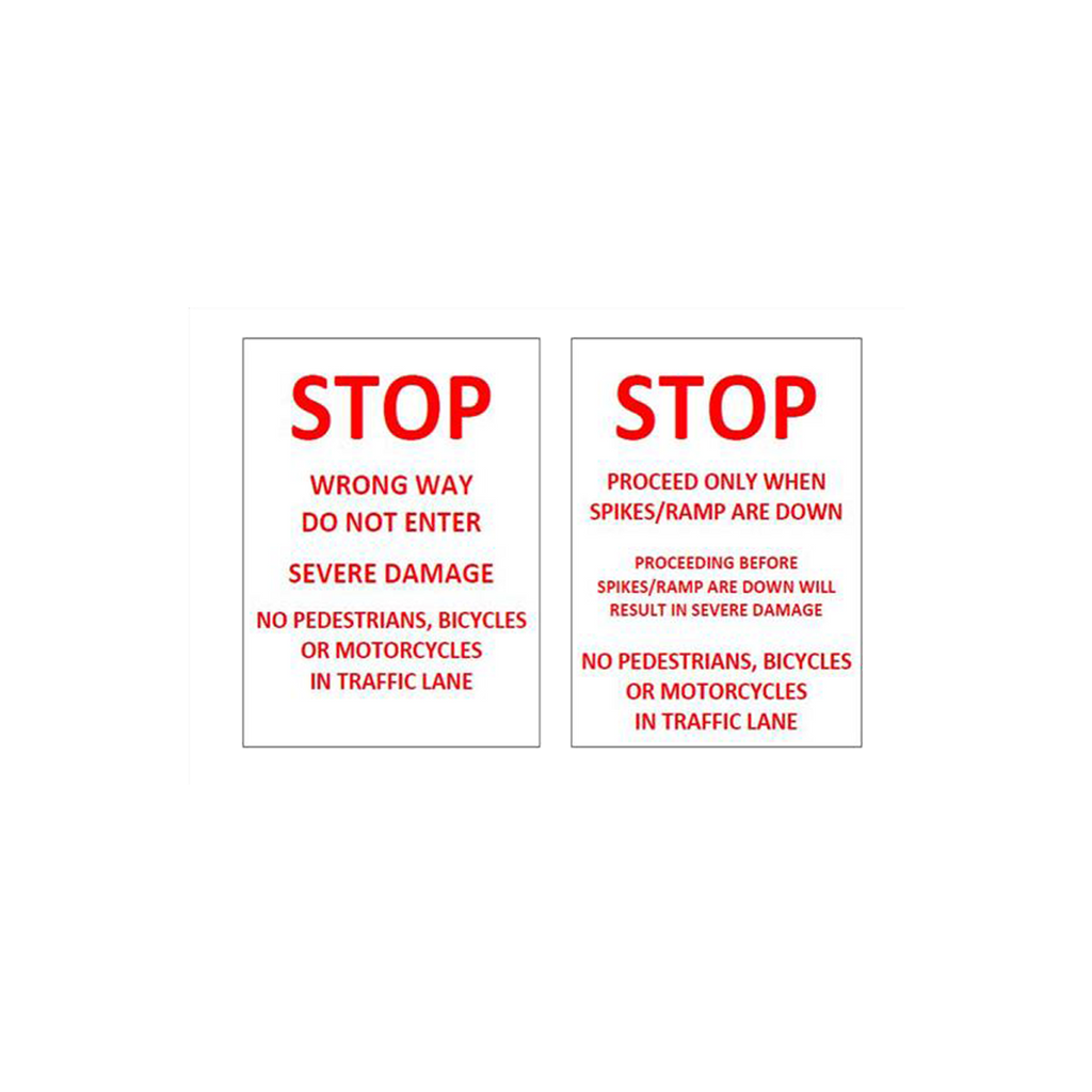 Automated Spikes Warning Sign - Reflective – America's Fence Store ...